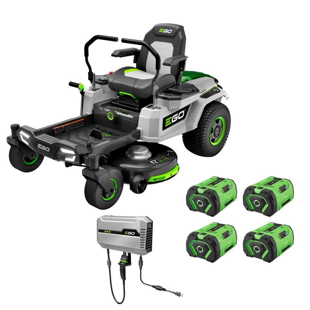 Ego Z6 56V Zero Turn Riding Mower 42 Inch With Four 10Ah Batteries ...