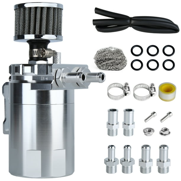 Egoelife Car Oil Catch Can Kit with Breather Universal 350ML Baffled ...