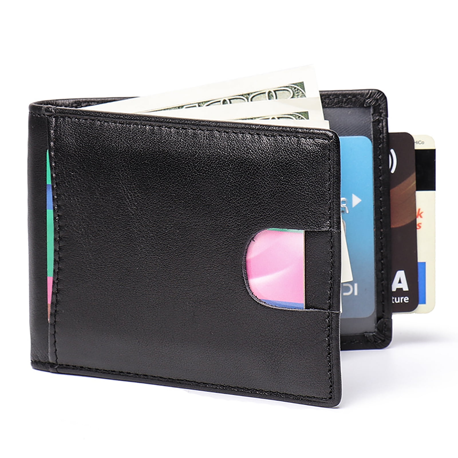 Egoelife Men’s Slim Wallet with Money Clip RFID Blocking Minimalist ...