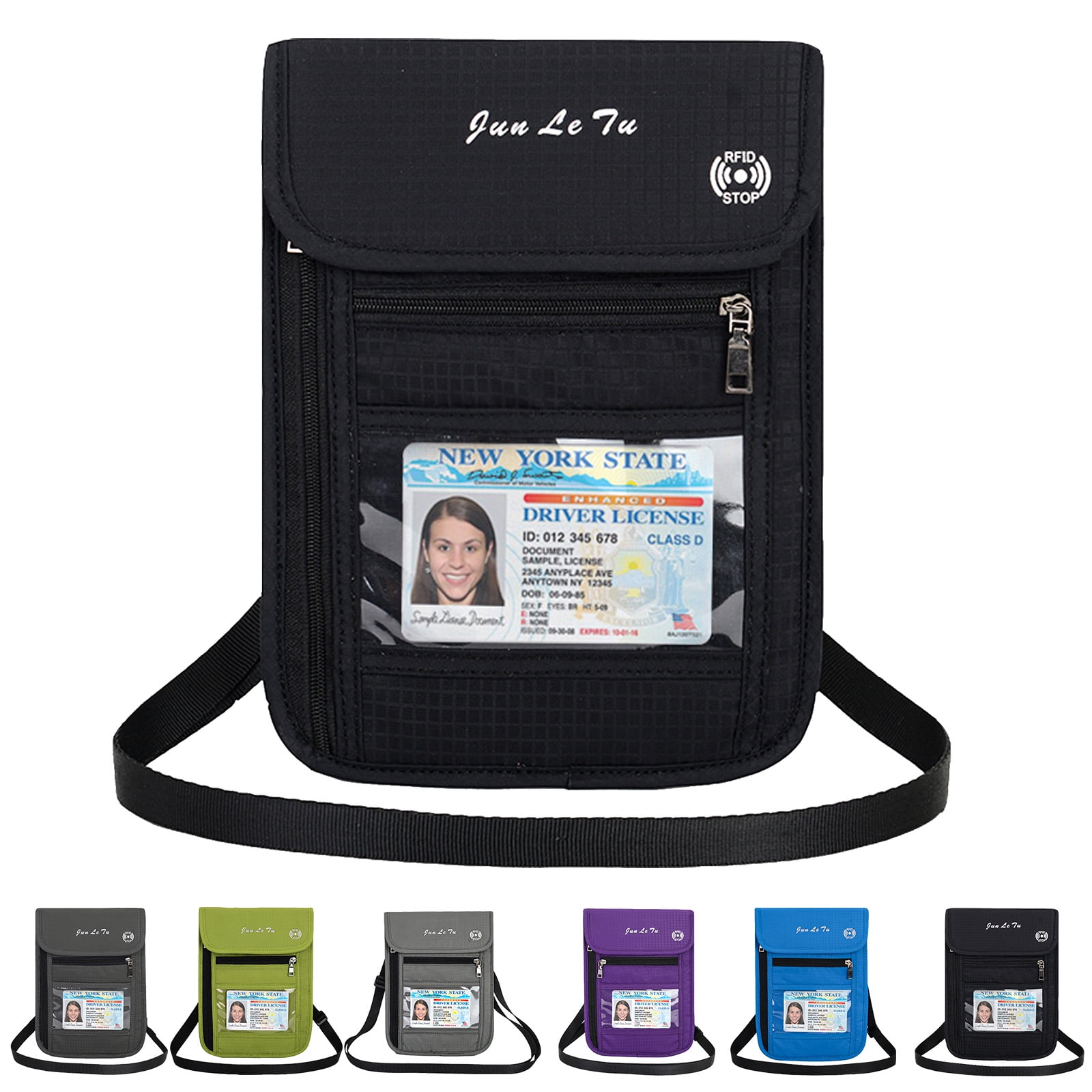 Egoelife Passport Card Holder Combo Travel Neck Pouch Wallet Passport ...