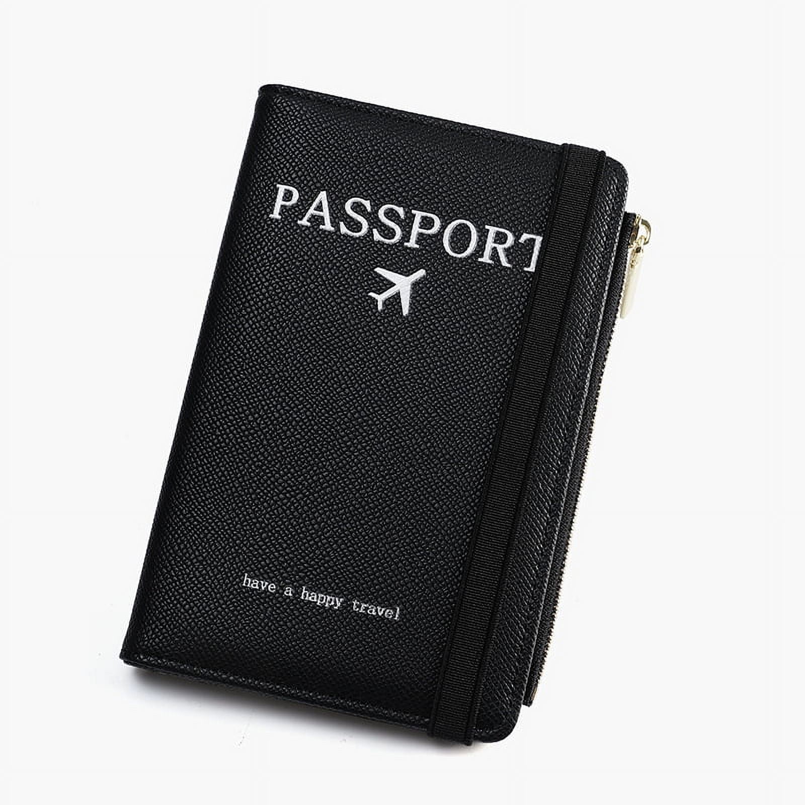 Egoelife Passport Holder RFID Blocking Passport Wallet Travel Document ...