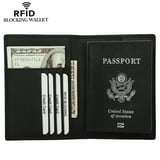 Egoelife Slim Genuine Leather Passport Cover Passport Holder With RFID ...