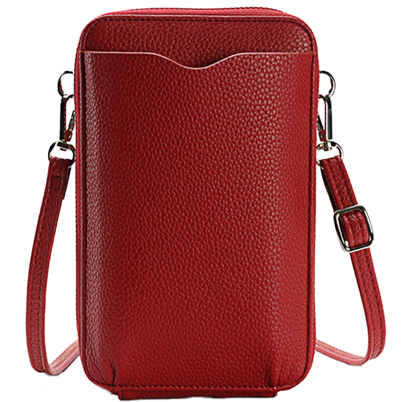 Egoelife Small Crossbody Bags For Women PU Leather Cell Phone Purse Zipper Credit Card Slots ...