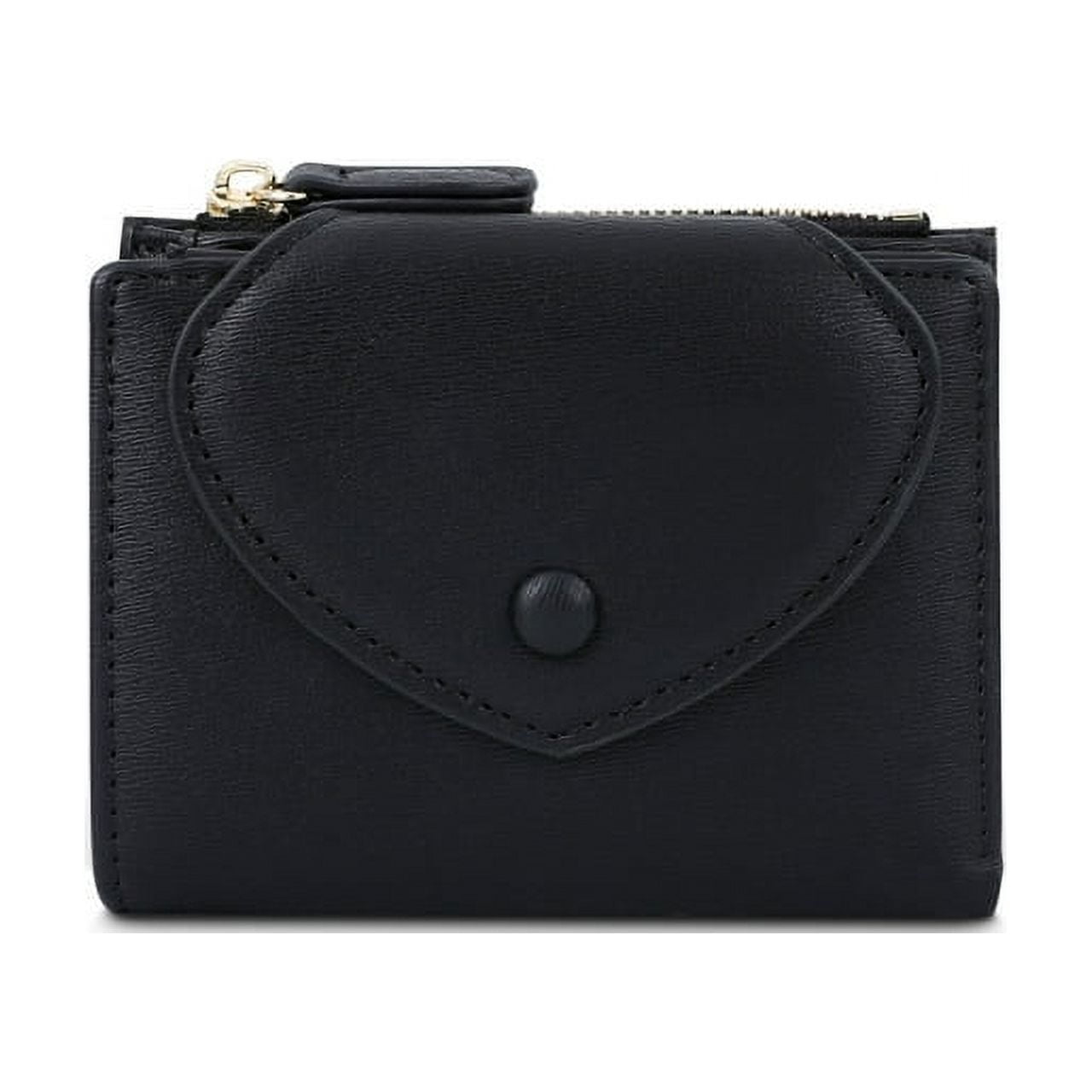 Egoelife Small Wallet with Heart Bifold Wallet Zipper Pocket Cash Card ...