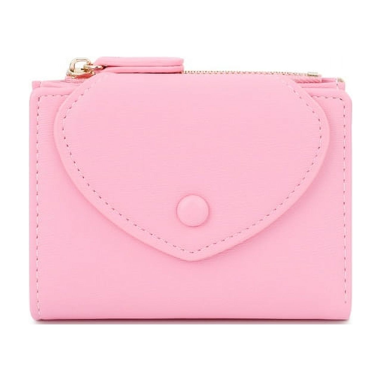 Egoelife Small Wallet with Heart Bifold Wallet Zipper Pocket Cash Card ...