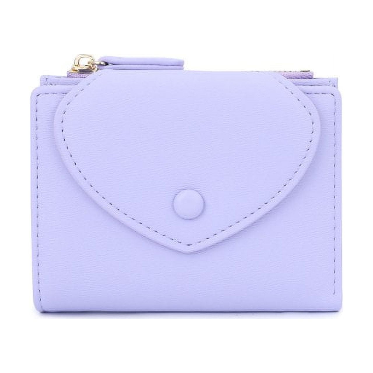 Egoelife Small Wallet with Heart Bifold Wallet Zipper Pocket Cash Card ...