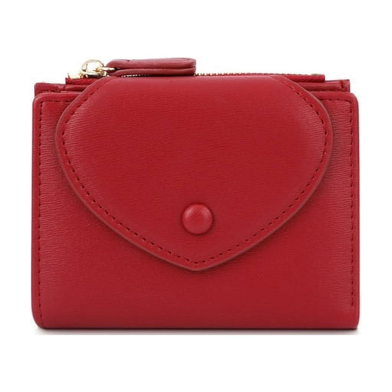 Egoelife Small Wallet with Heart Bifold Wallet Zipper Pocket Cash Card ...