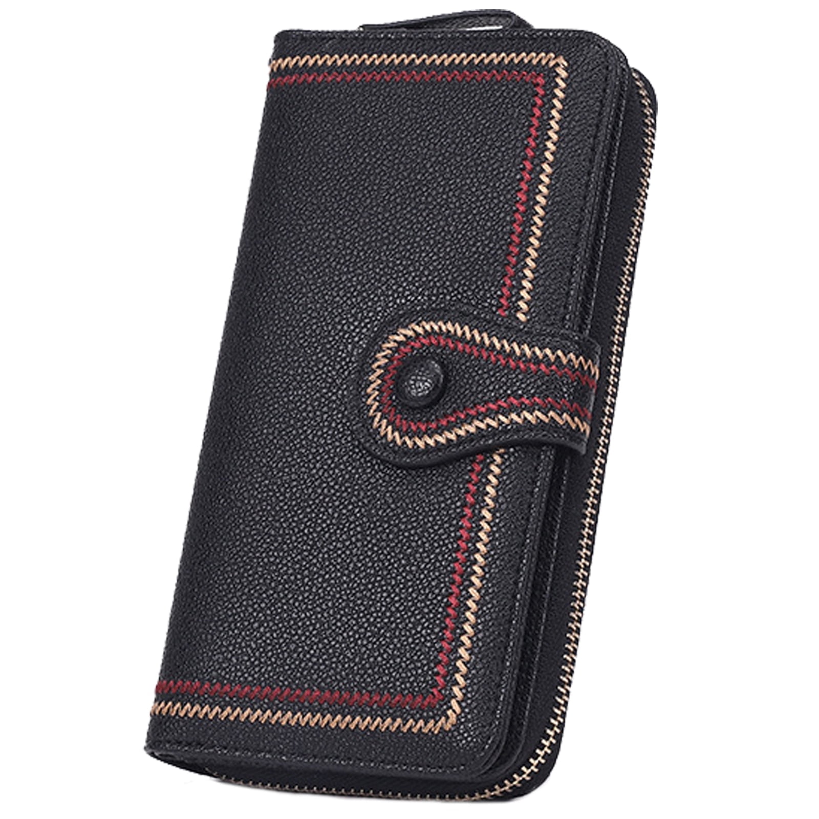 Egoelife Wallet Womens Zipper Large Capacity Credit Card Holder Bifold ...