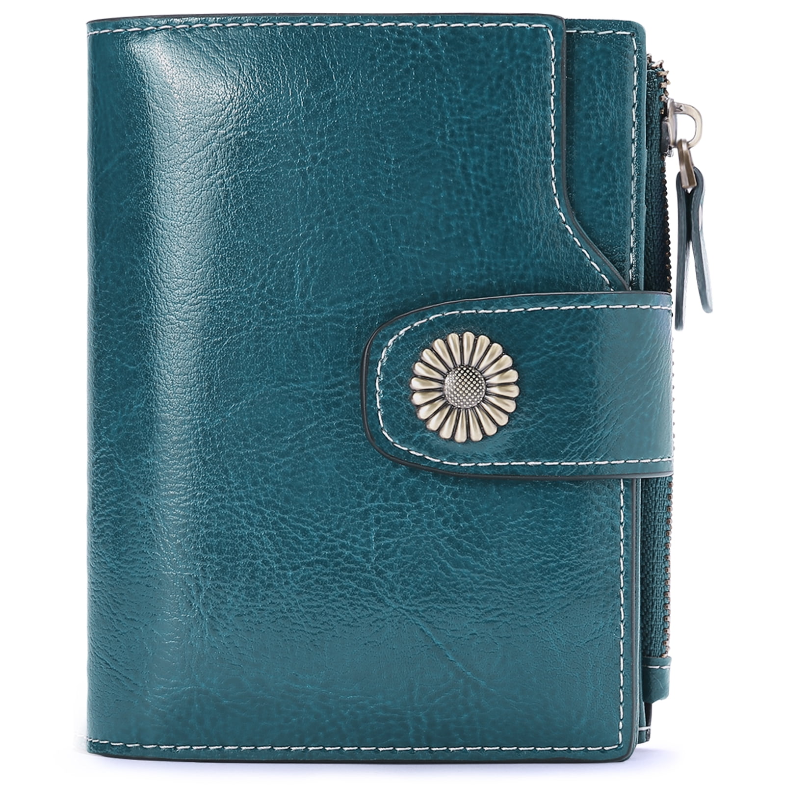 Egoelife Women's Small Wallet RFID Blocking Genuine Leather Compact ...