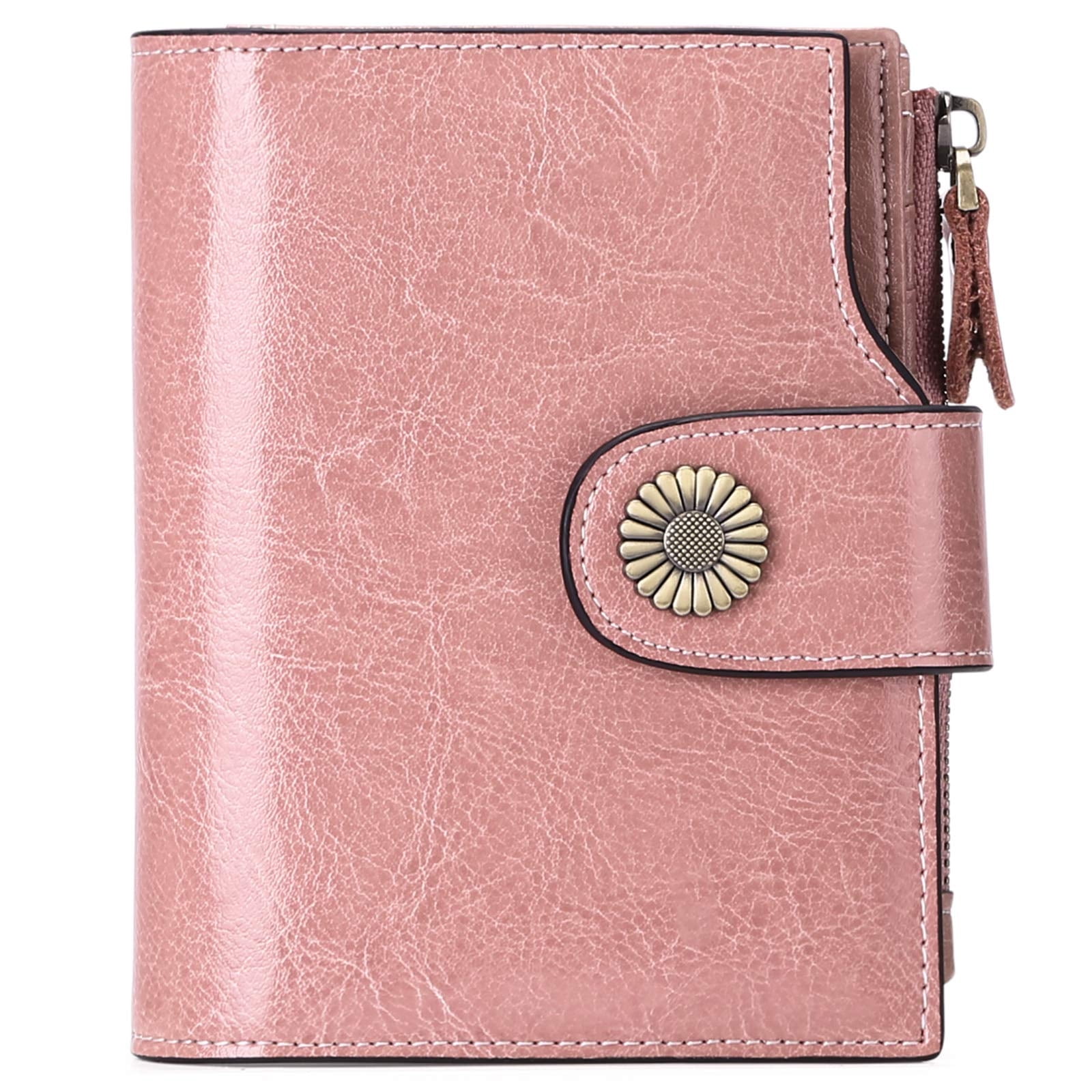 Egoelife Women's Small Wallet RFID Blocking Genuine Leather Compact ...