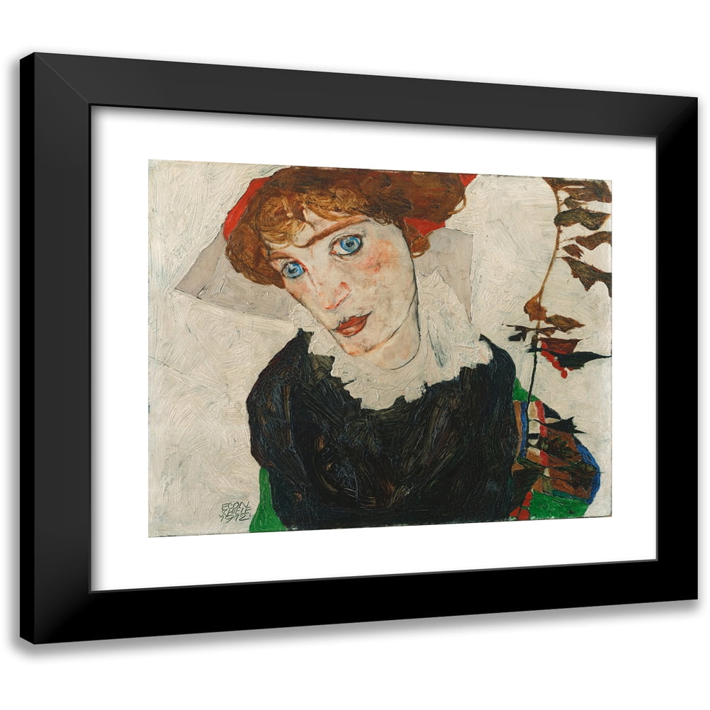 Egon Schiele 14x12 Black Modern Framed Museum Art Print Titled ...