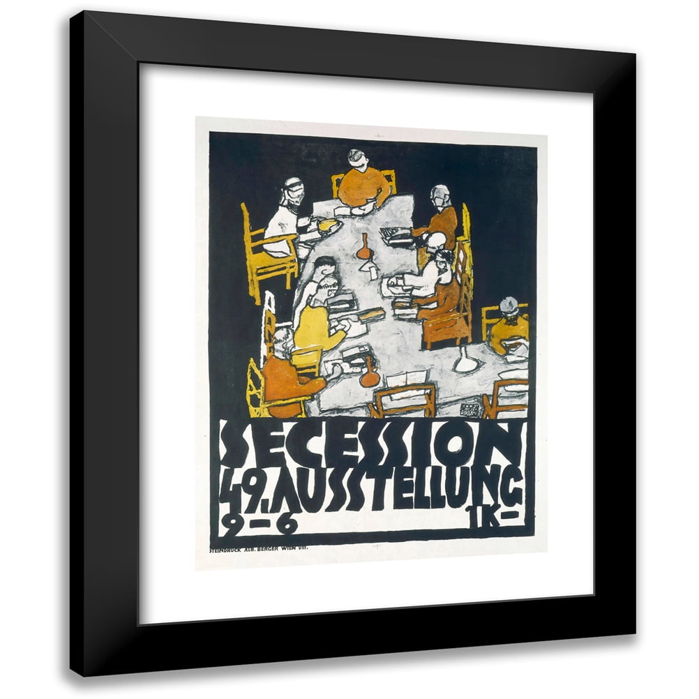 Egon Schiele 19x24 Black Modern Framed Museum Art Print Titled ...