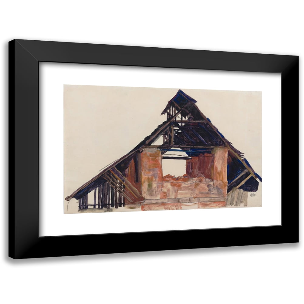 Egon Schiele 24x17 Black Modern Framed Museum Art Print Titled - Old ...