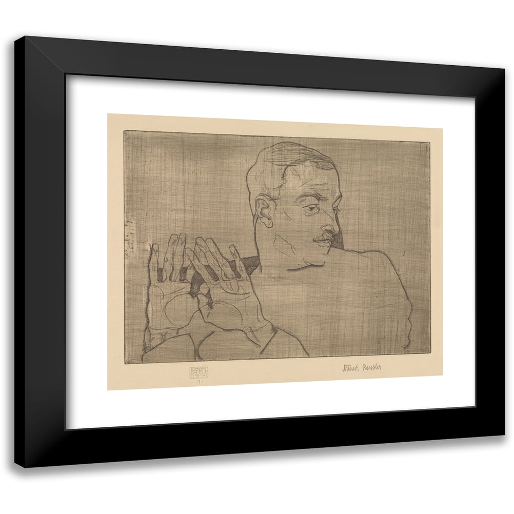 Egon Schiele 24x20 Black Modern Framed Museum Art Print Titled - Arthur ...