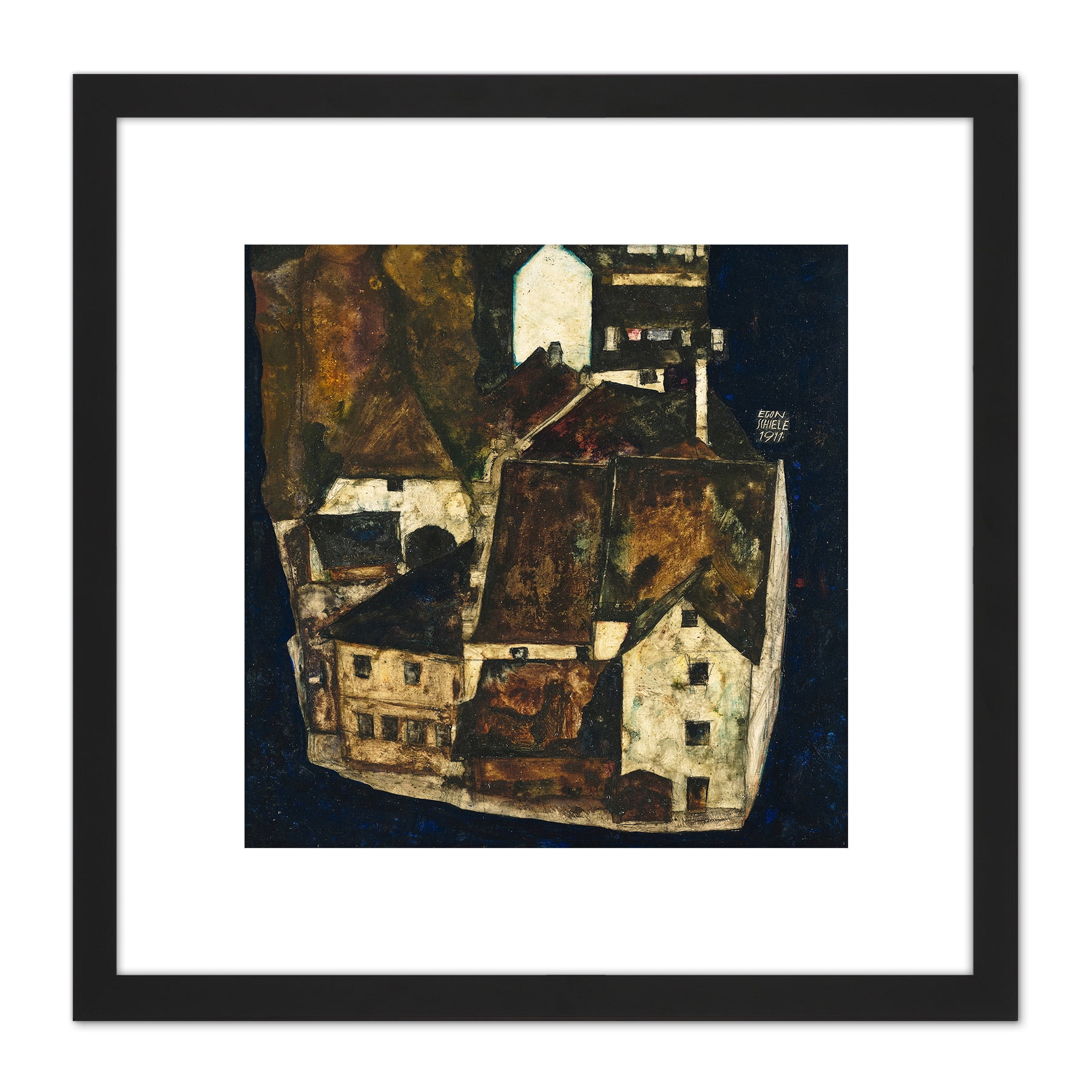 Egon Schiele Dead City III City On The Blue River III 8X8 Inch Square ...