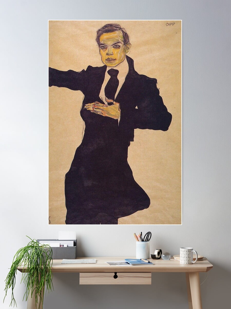Egon Schiele - Portrait Of The Painter Max Oppenheimer 1910 Poster Wall ...
