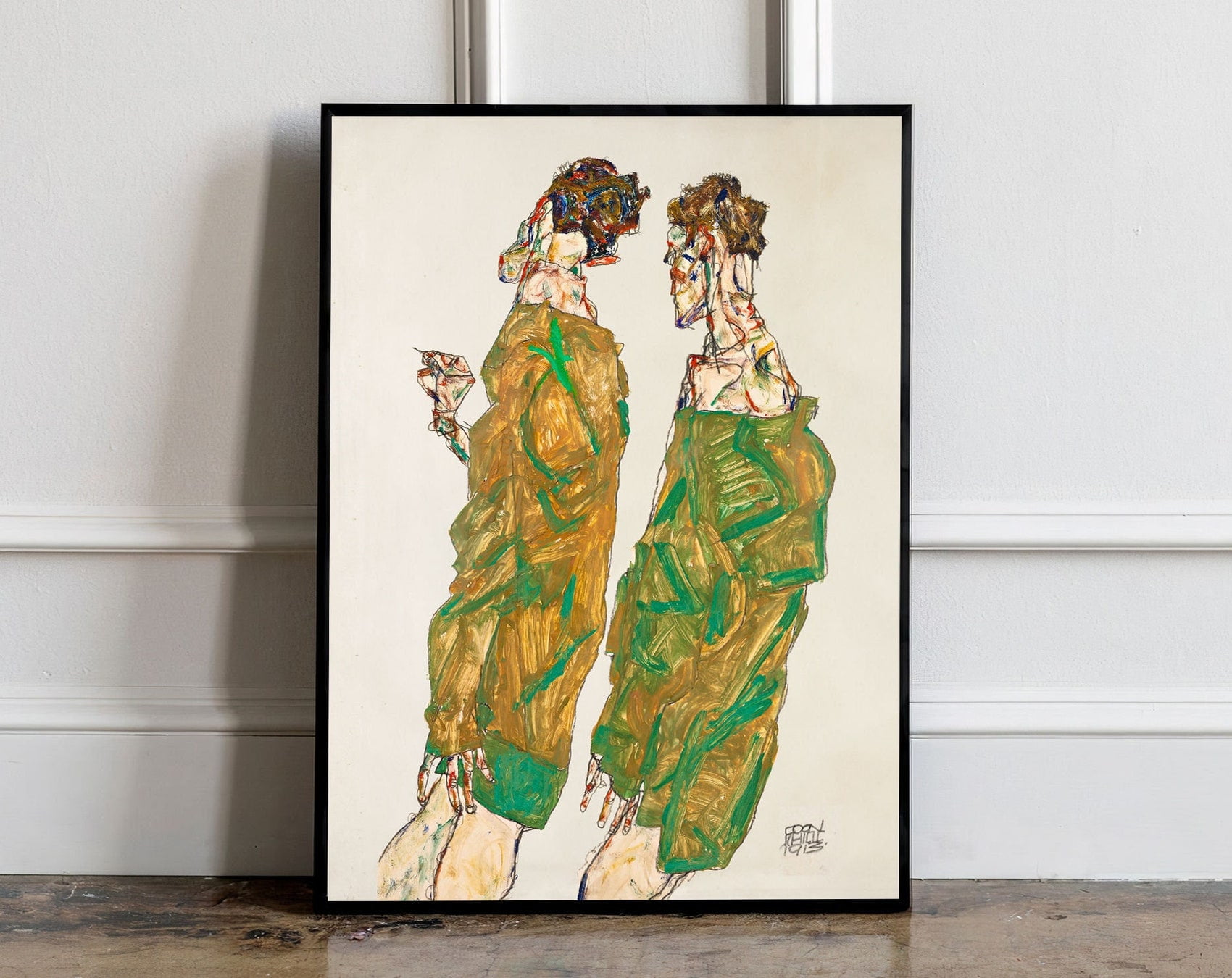 Egon Schiele Print - Devotion (1913), Egon Schiele Art Print, Egon ...