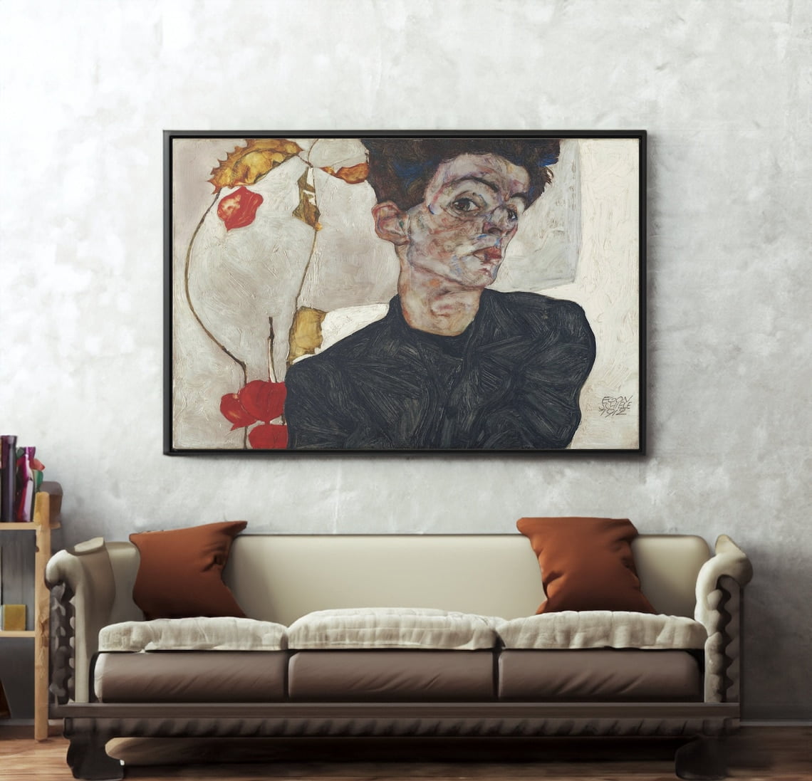 Egon Schiele Self Portrait Print Modern Expressionism Wall Art ...