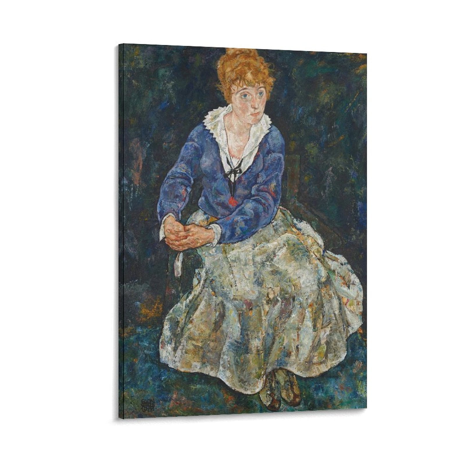 Egon Schiele The Artist's Wife Seated Poster Posters Wall Art Painting ...