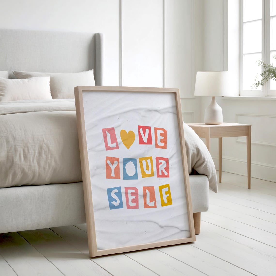 Love Yourself Retro Quote Poster, Unframed Size 8x12 - Walmart.com