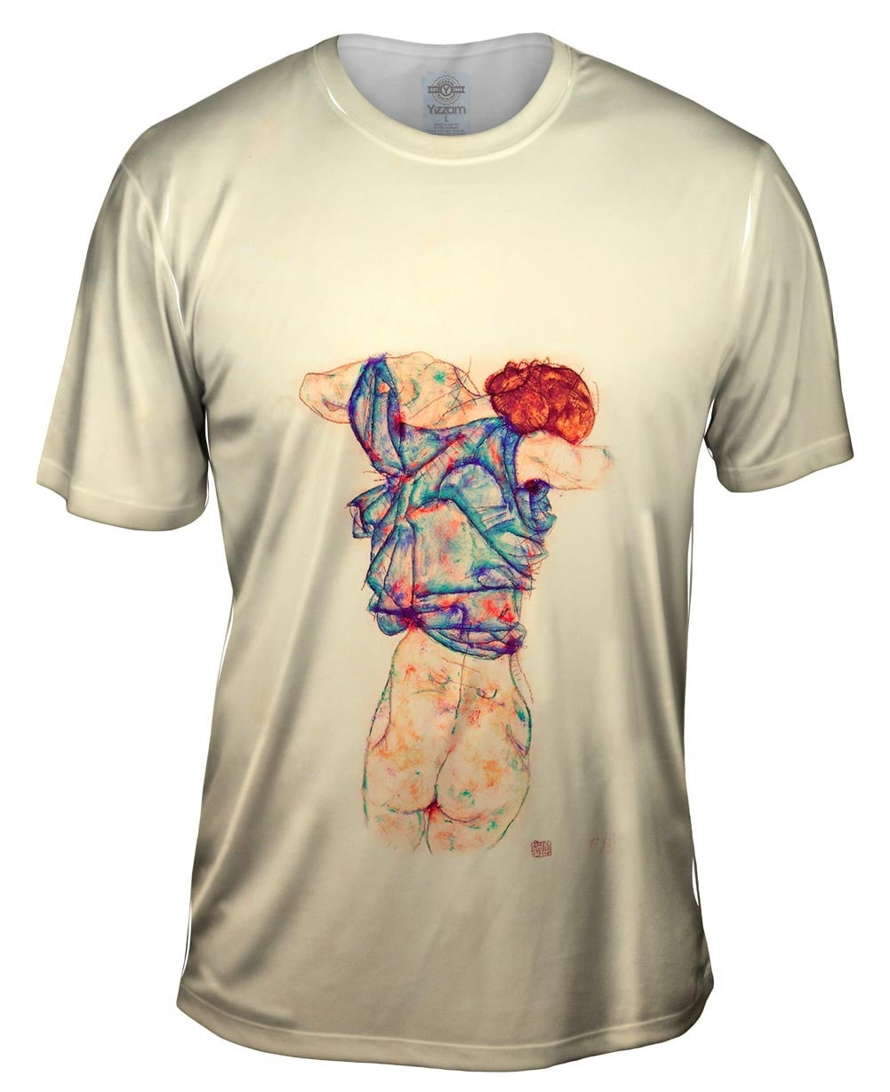 Egon Schiele - Woman Undressing 1914 Mens T-Shirt All Over Print ...