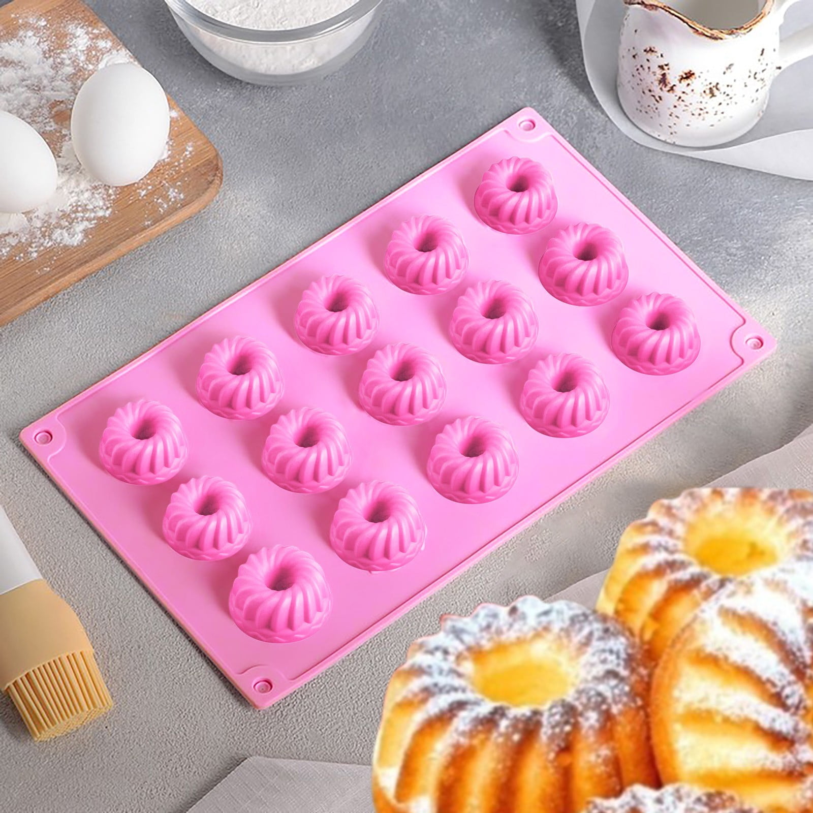 Egooesam Silicone Molds,18 Lianqifeng Cake Mini Chocolate Baking Tray ...