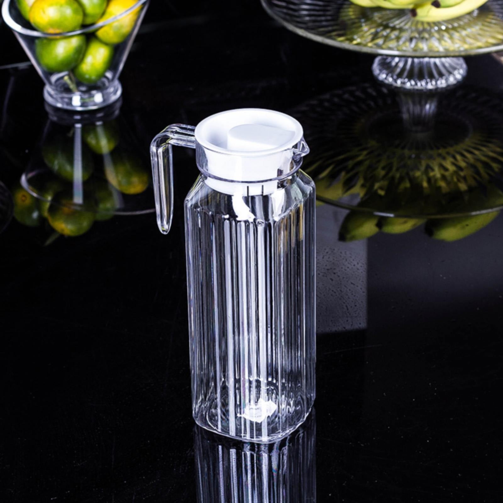 Egooesam Water Pitcher with Lid Drink Pitcher Reusable Acrylic ...