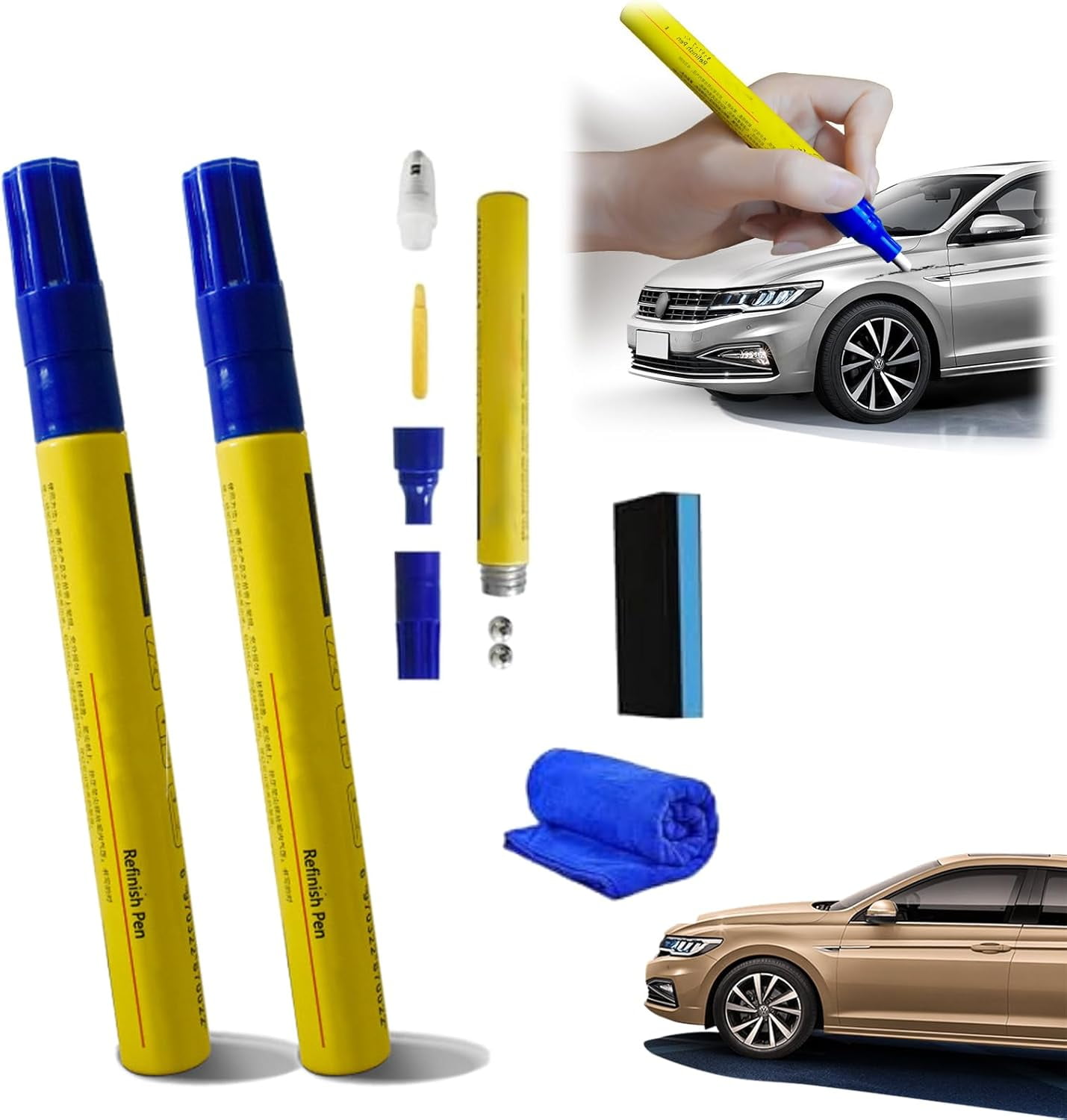 Egoryspecies Car Color Pen, car touch up paint fill paint pen,2 Pc Auto ...