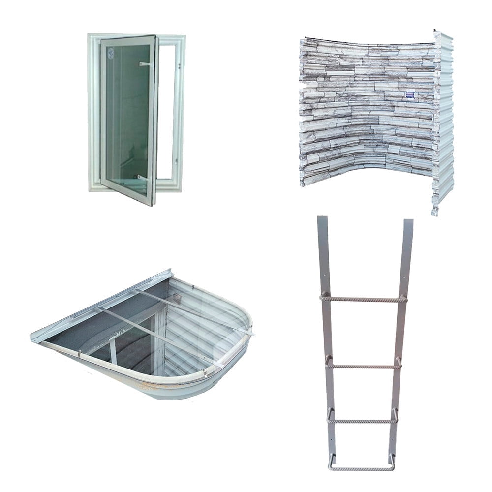 Egress Window Well Kit - Complete Basement Egress Window Kit - Includes ...
