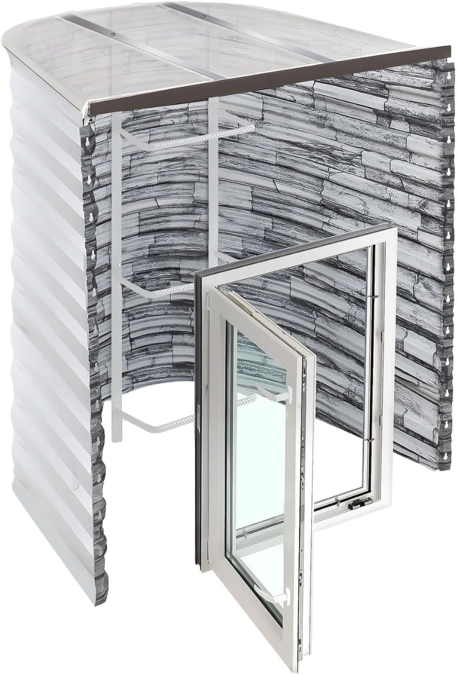 Egress Window Well Kit - Complete Basement Egress Window Kit - Includes ...