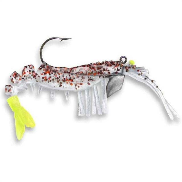 Egret Baits Vudu Shrimp 3.25 In., Cajun Pepper Chartreuse Fishing Lure ...