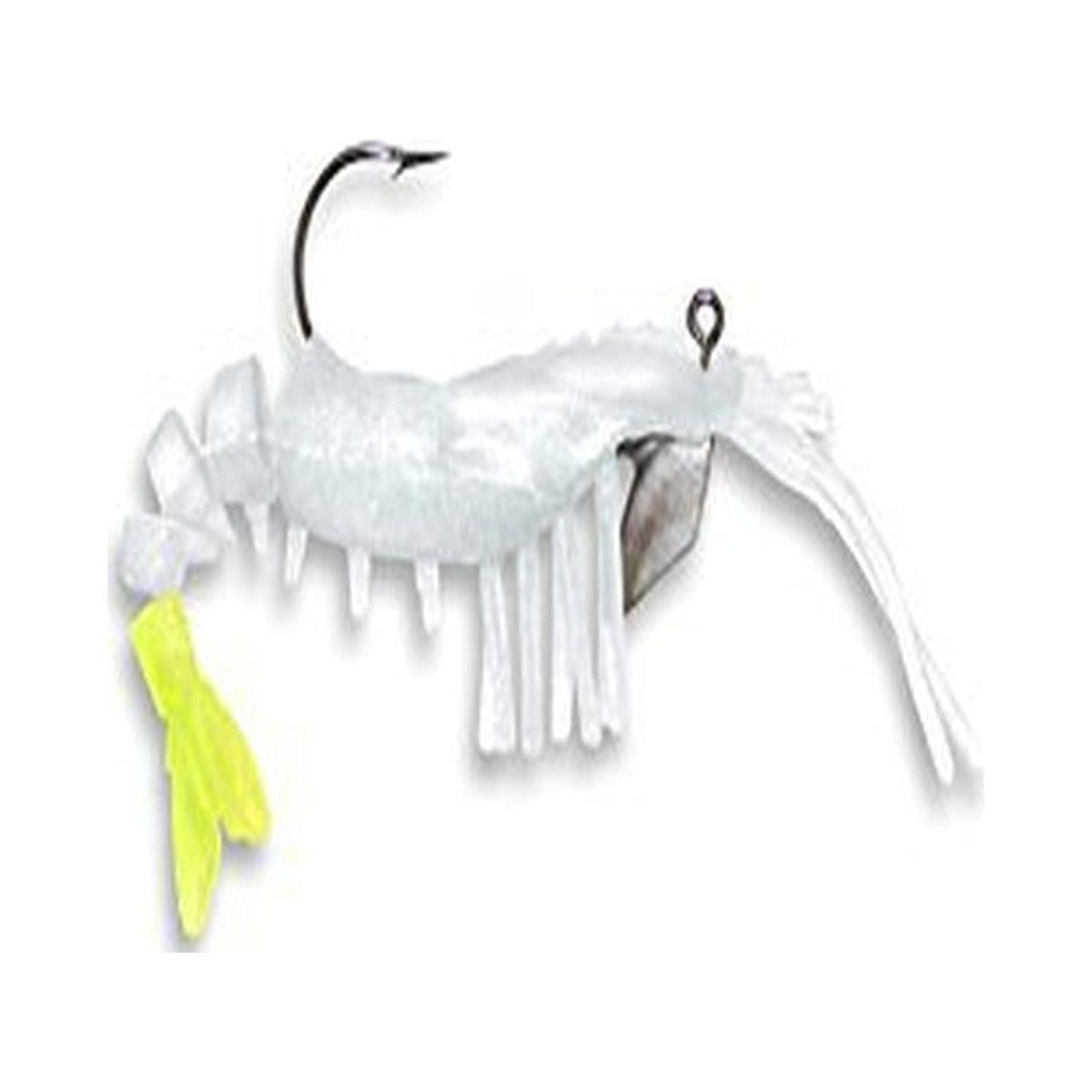 Egret E-VS20-16-16 Vudu Shrimp White Chartreuse 2" Soft Plastic Fishing ...