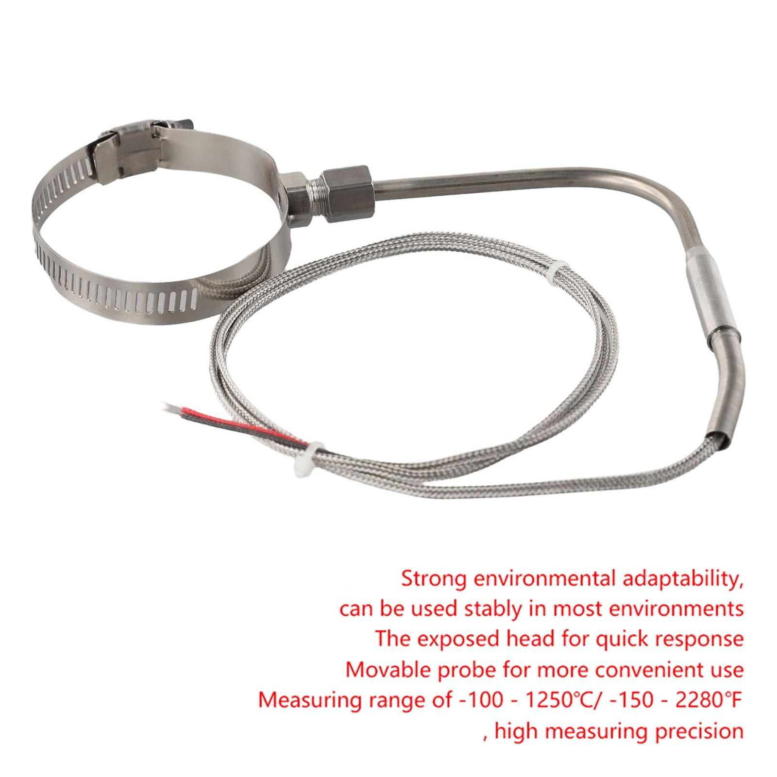 Egt Thermocouple K Type Right Angle 80X5Mm Temperature Probe With 3.3Ft ...