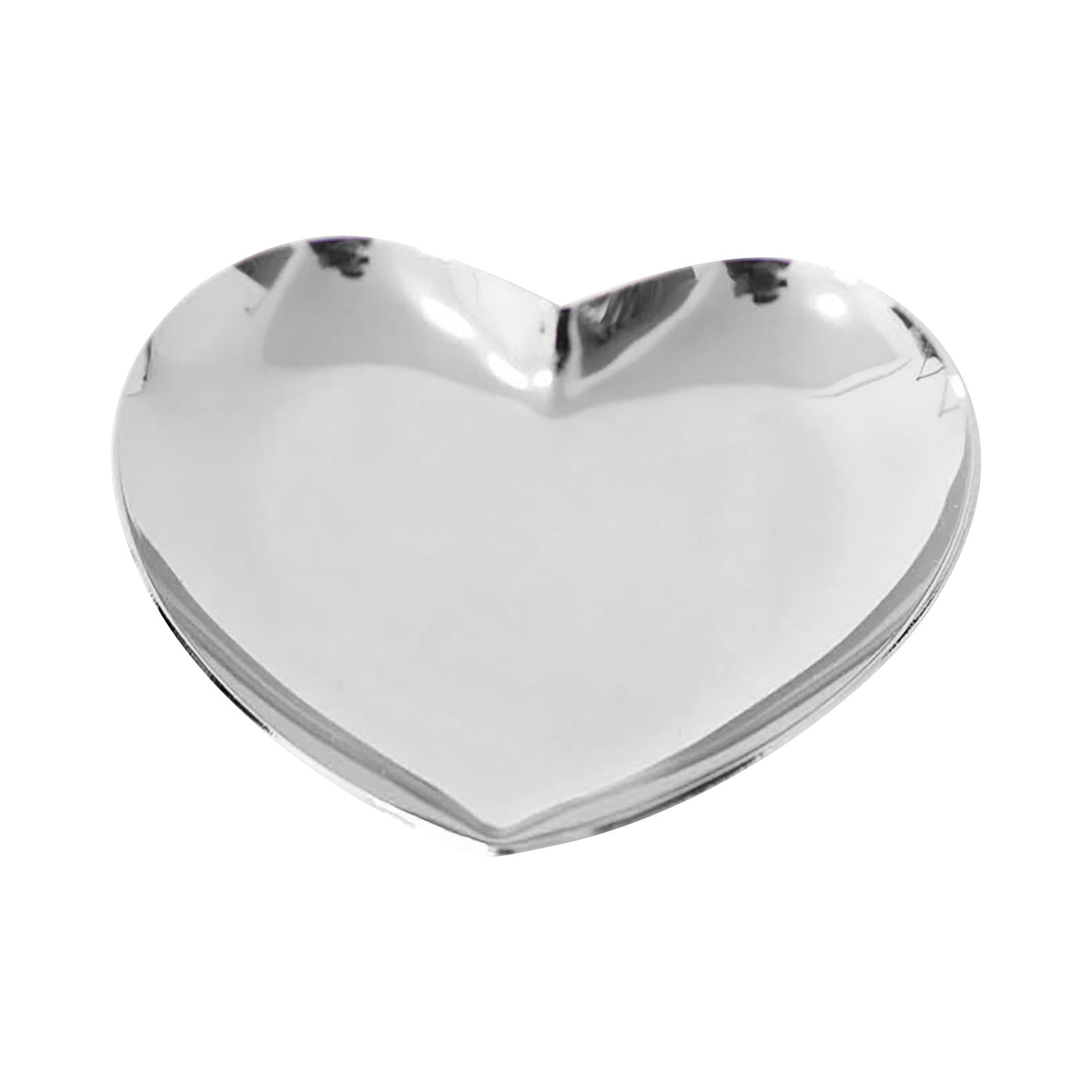 Gold Heart Shaped Jewelry Storage Tray Stainless Steel Candy Dessert ...