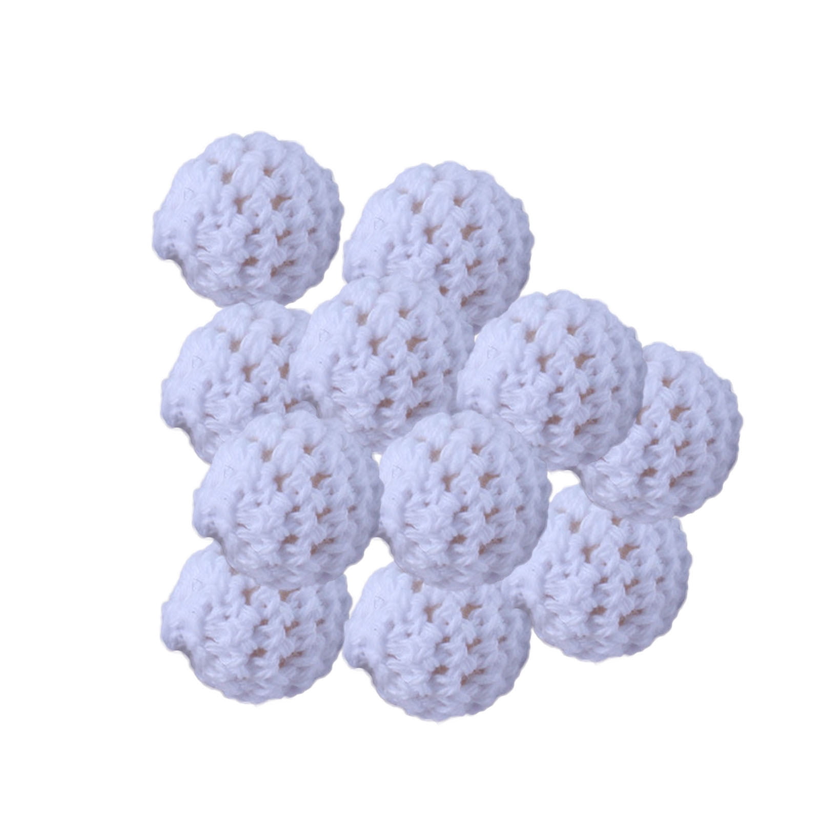Eguiwyn Ball Of Yarn Pack of 10 16Mm Wooden Cotton Thread Crochet Balls ...
