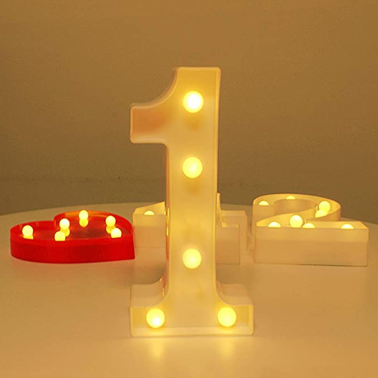 Eguiwyn Led Lights Light Light Standing Plastic Wihte Hanging Letters ...
