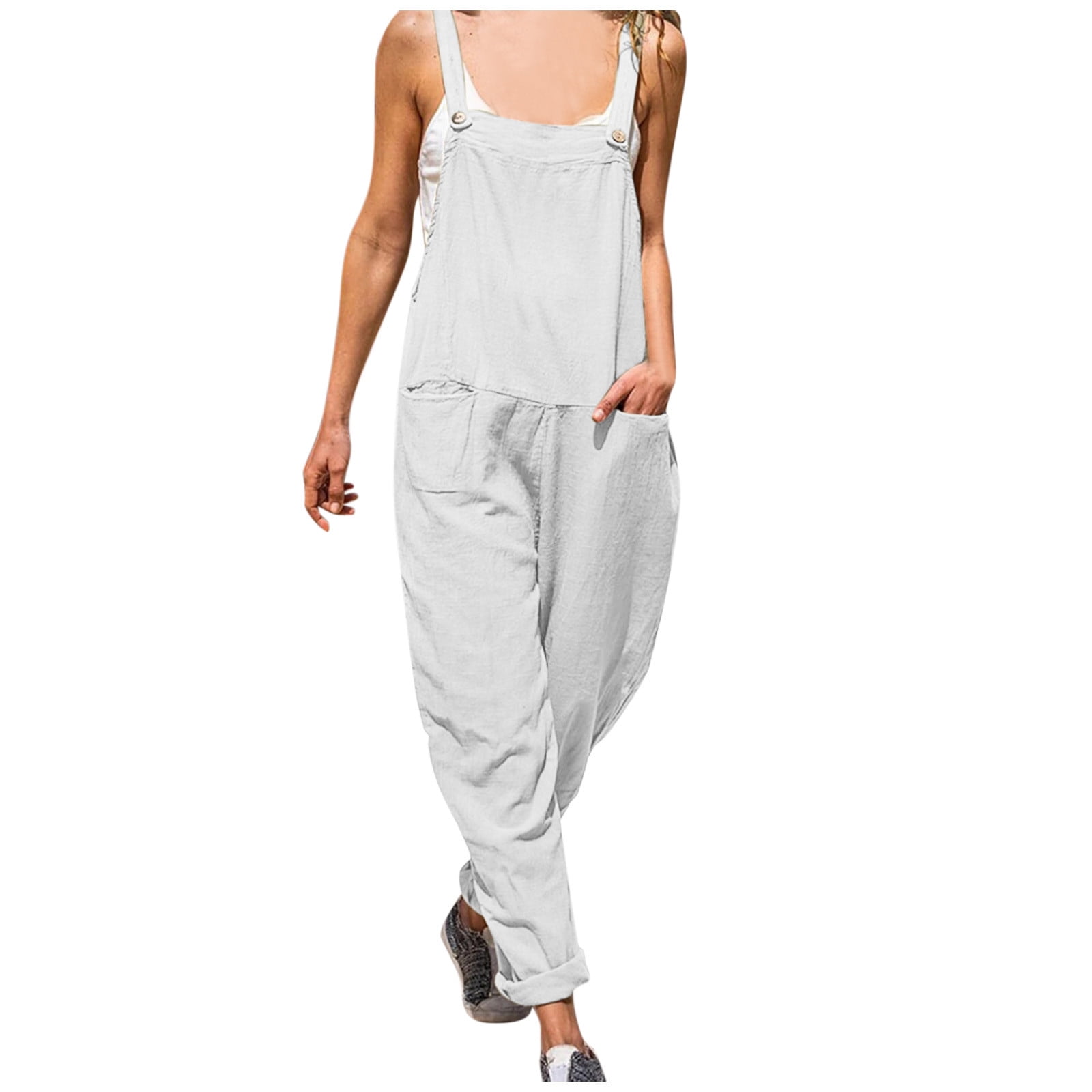 Eguiwyn Workout Sets for Women Womens Casual Style Loose Overalls ...