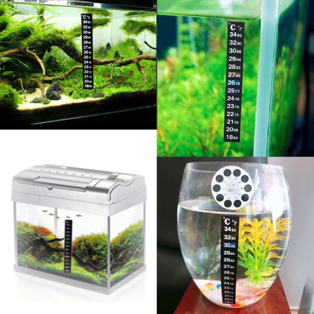 Eguiwyn thermometer Stick Strip Digital Aquarium Theremometer Fish ...