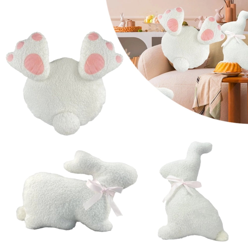 Eguobalx 15" Easter Bunny Butt Pillow - Huggable Rabbit Tail Shaped ...