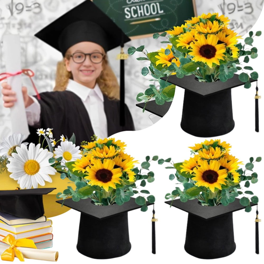 Eguobalx 3 Pack Graduation Cap Flower Box, 8 x 10 in Empty Container ...