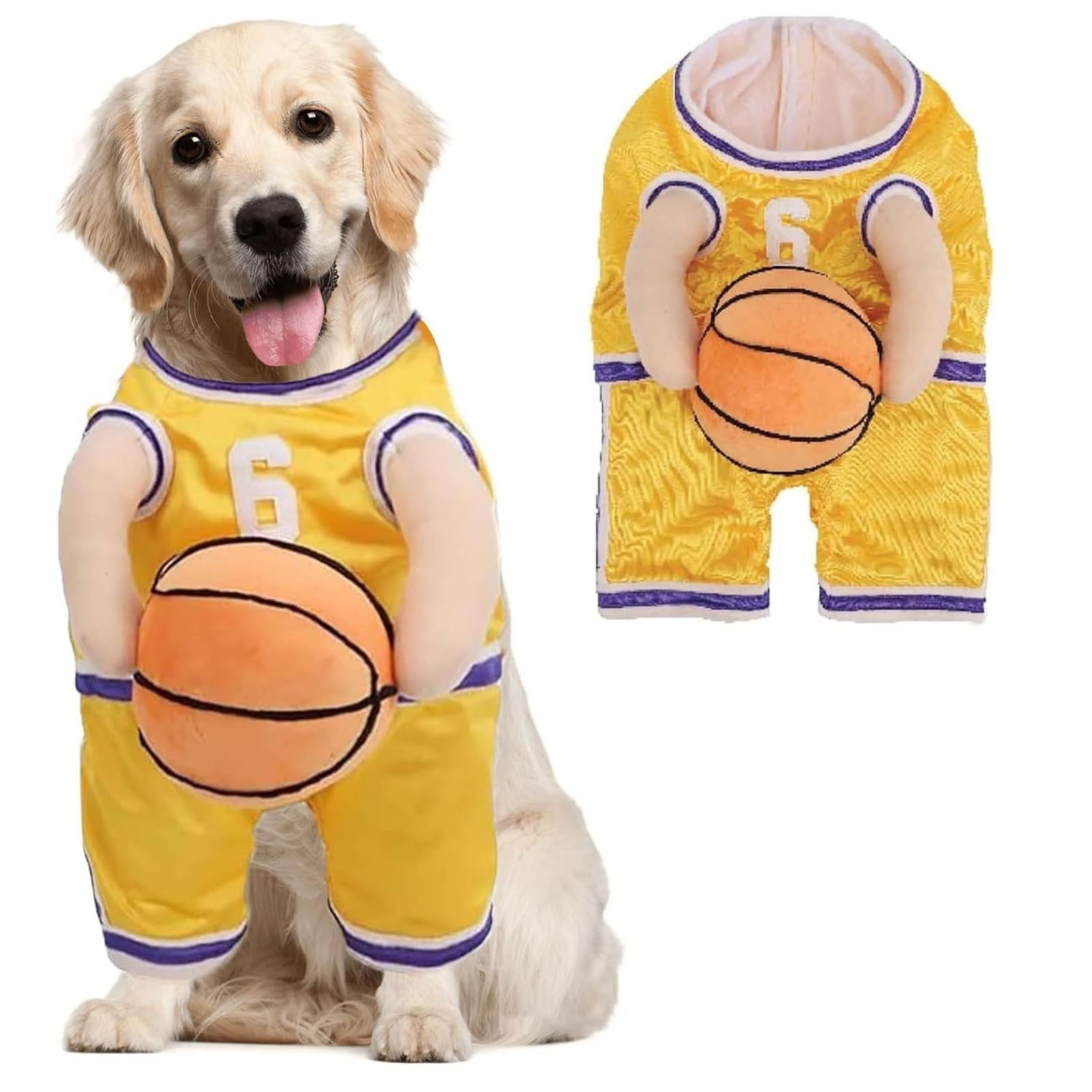 Eguobalx Dog Basketball Costume with Ball, Dog Basketball Player ...