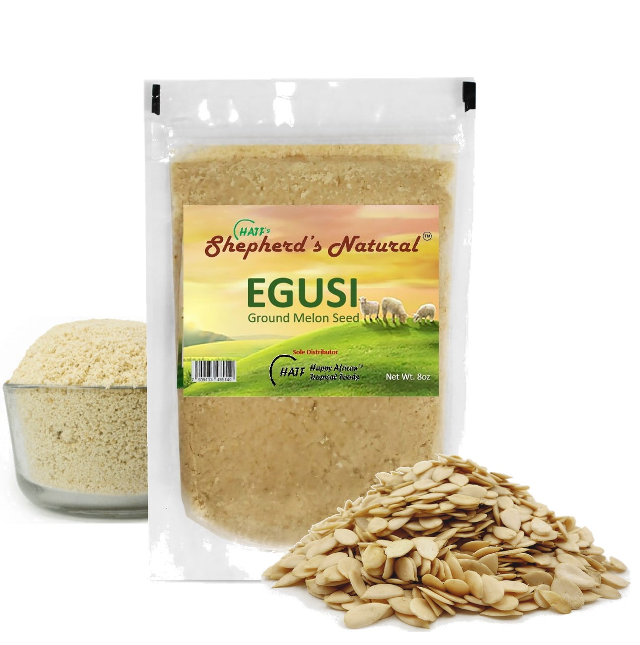 HATF's Shepherd's Natural Non-GMO Egusi (Ground Melon Seed) 8 oz ...