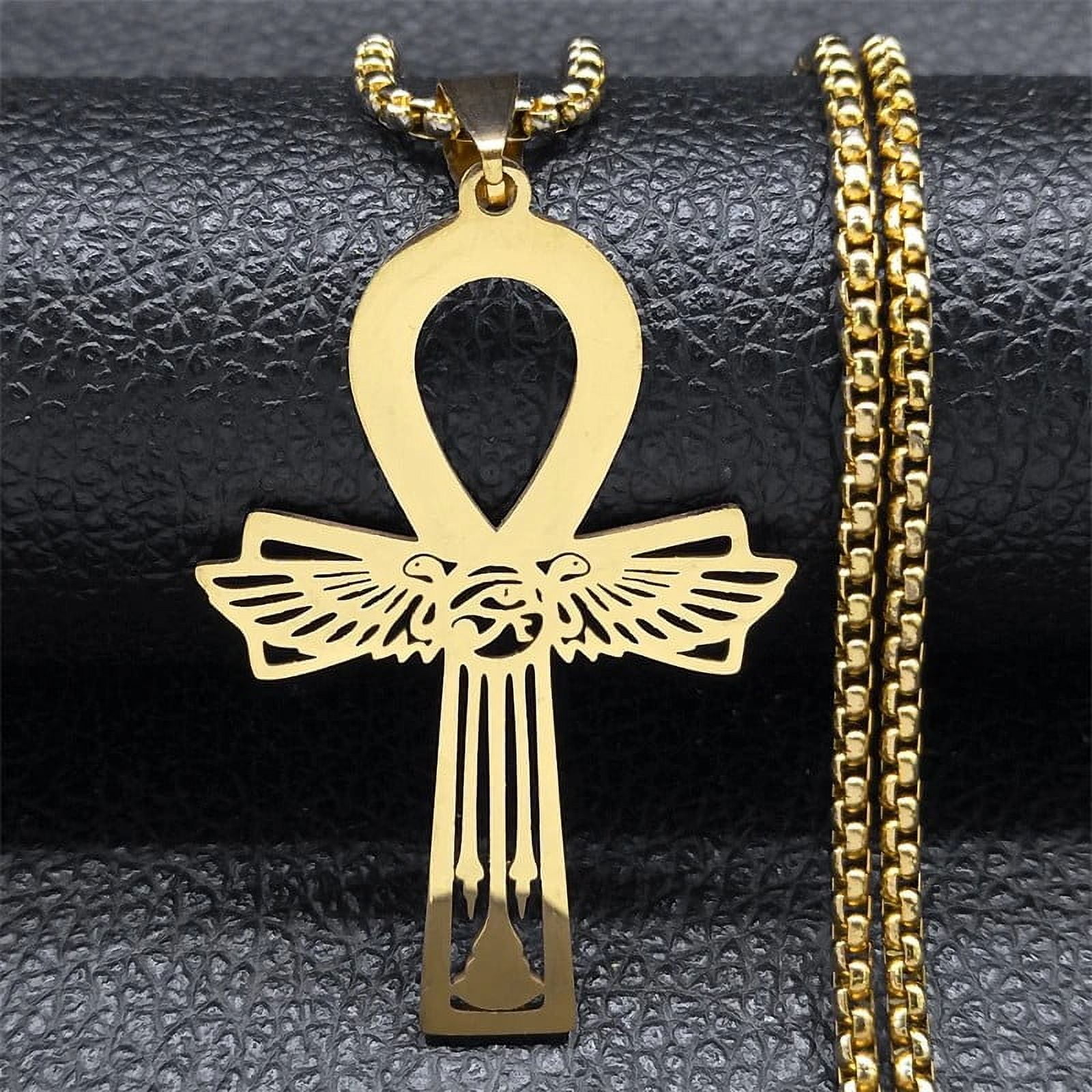 Egypt Ankh Cross Key of Life Eye of Horus Necklace for Women Men 14K ...