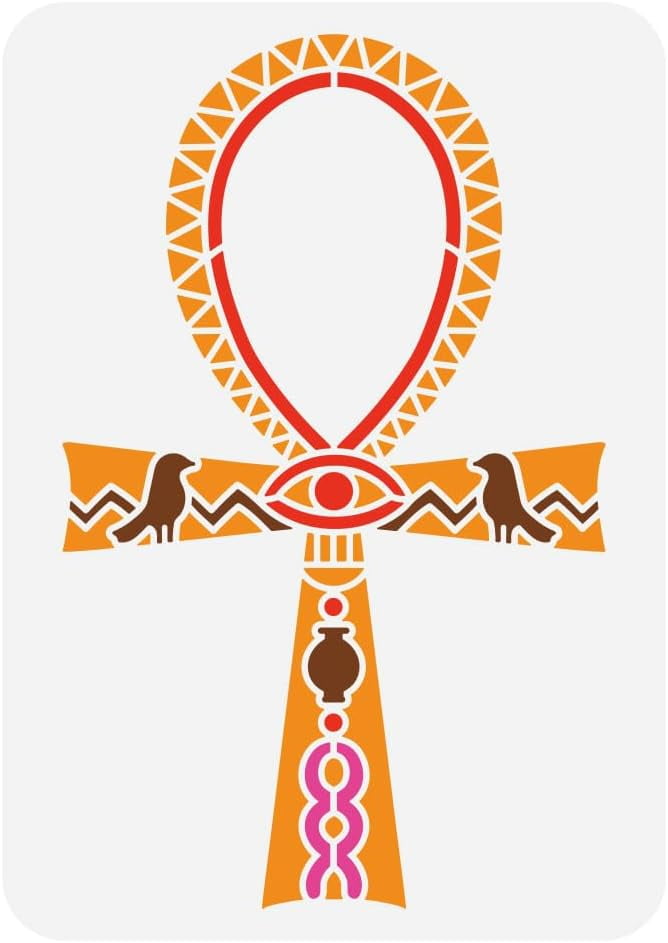 Egypt Ankh Symbol Stencil for Painting 8.3x11.7inch Egyptian Signs ...
