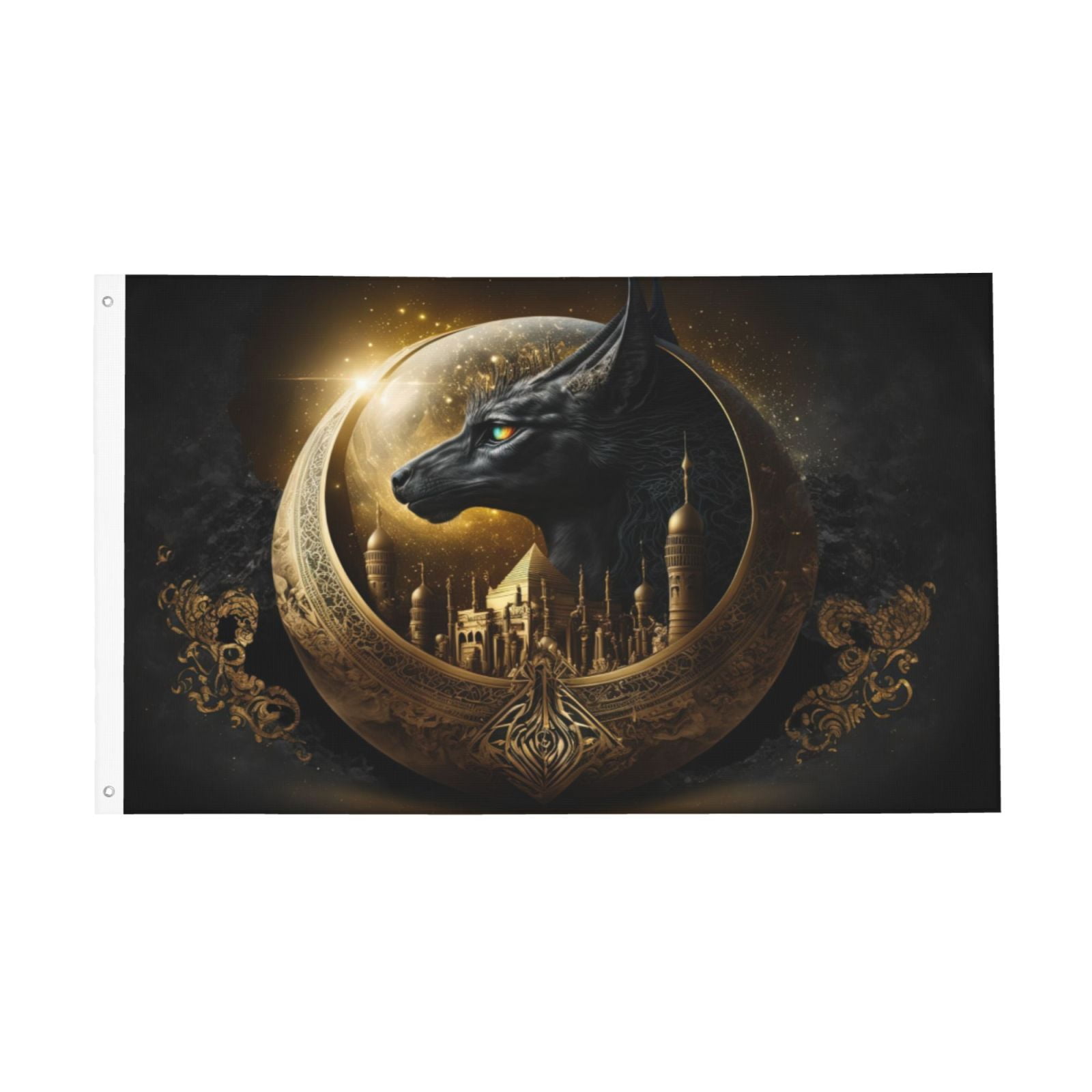 Egypt Anubis Flag 3x5 Ft Outdoor Indoor With Grommet Garden Yard Banner ...