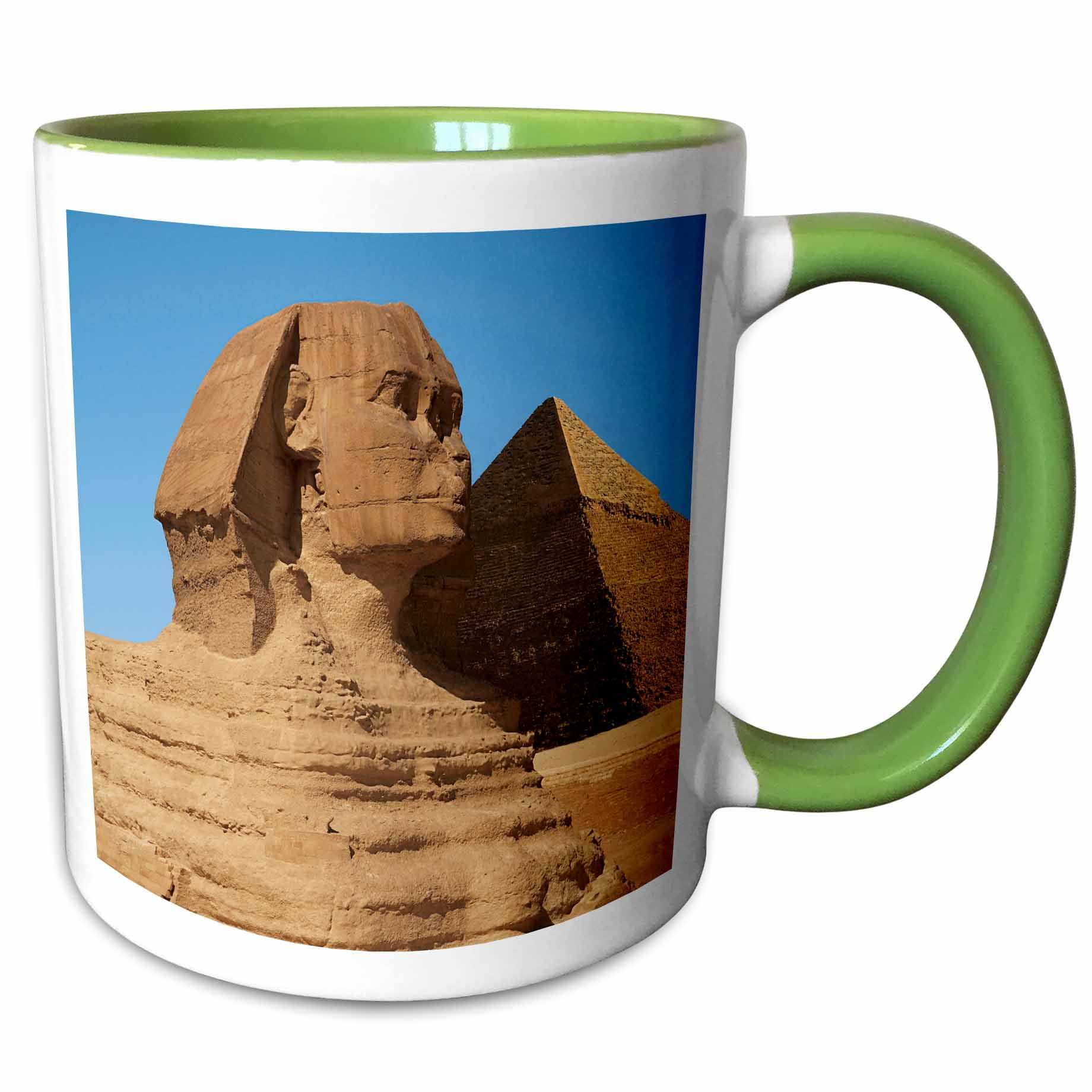 3drose, Egypt, Cairo, Giza, the Sphinx and Khafres Pyramid.-af14 Mgl0015 - Miva Stock, 15oz Two ...
