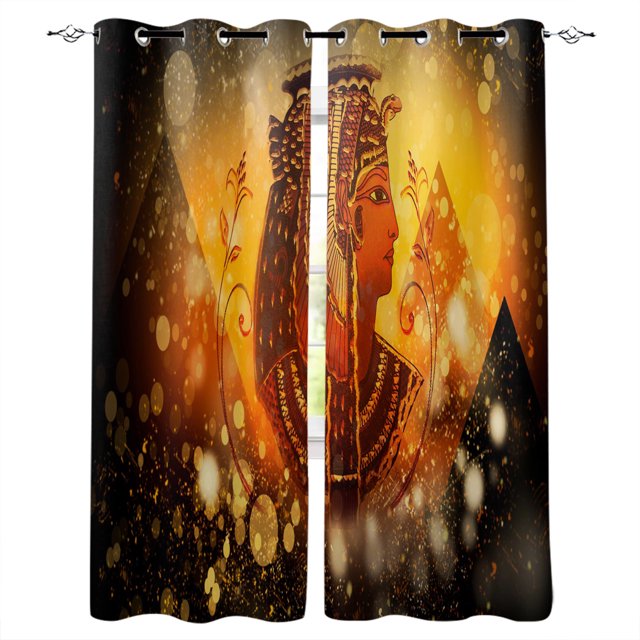 Egypt Culture Ancient Egypt Pyramid Mummy Window Curtains Living Room ...