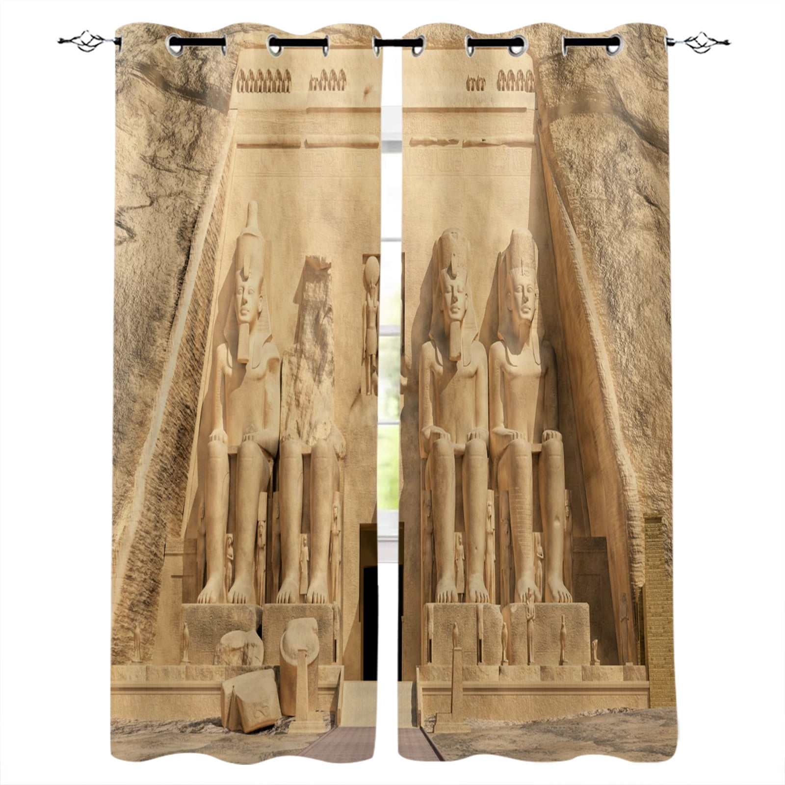 Egypt Culture Ancient Egypt Pyramid Mummy Window Curtains Living Room ...