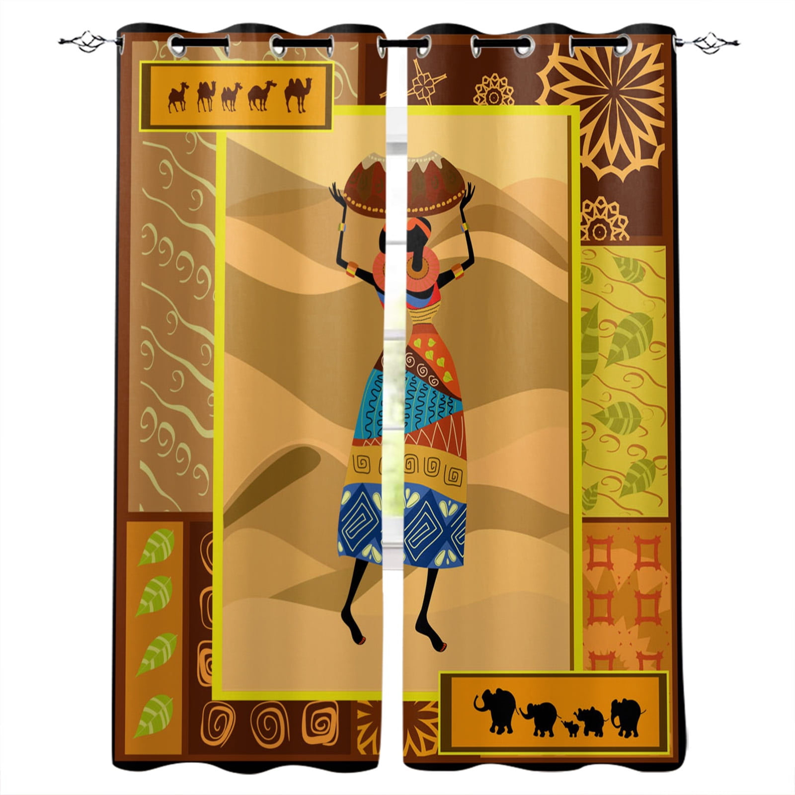 Egypt Culture Ancient Egypt Pyramid Mummy Window Curtains Living Room ...