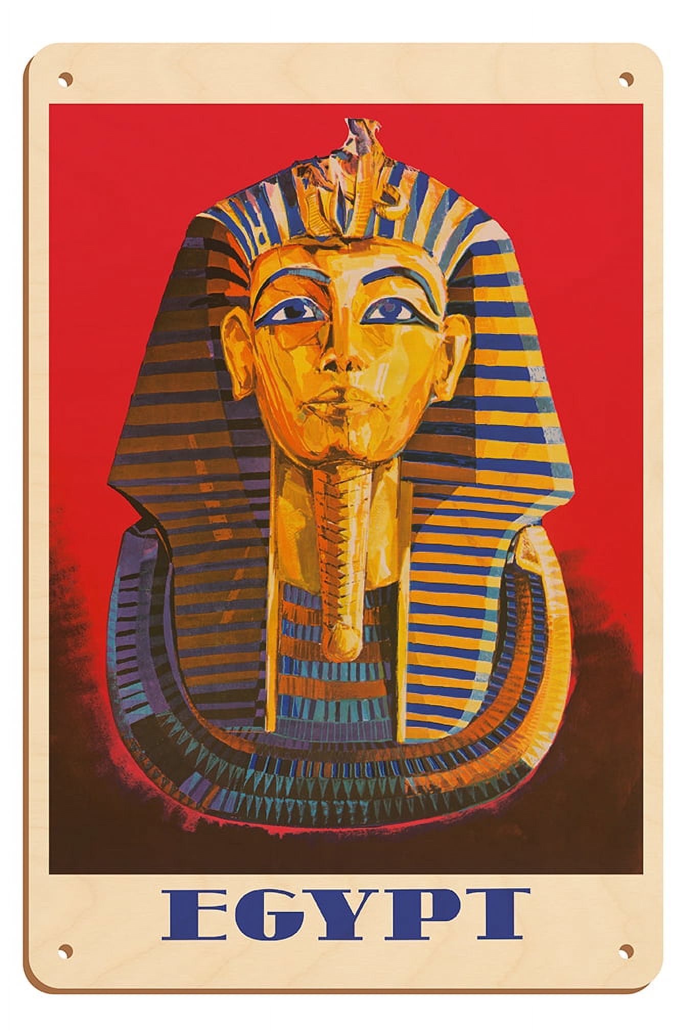Egypt - Egyptian Pharaoh Tutankhamun (King Tut) - Vintage Travel Poster ...